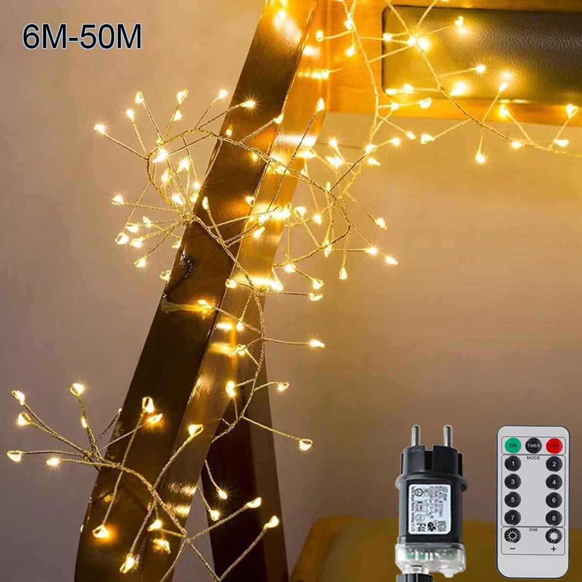 Гирлянда светодиодная KIKIELF 20M, 600 LED, EU Plug