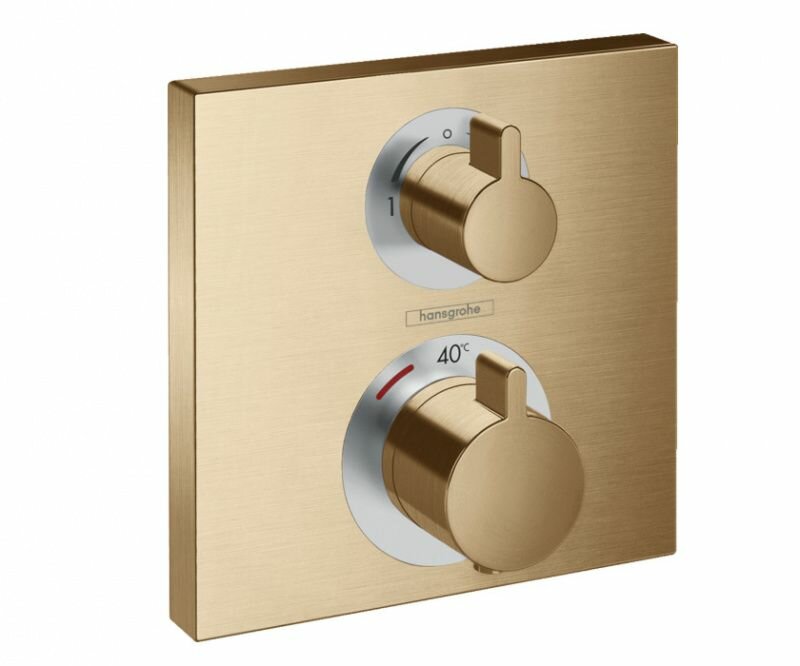 Термостат для душа Hansgrohe Ecostat Square 15714140, шлифованная бронза