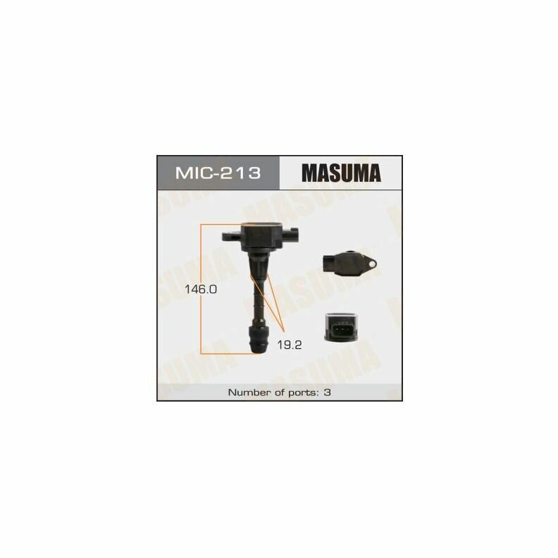 Катушка зажигания MASUMA, MICRA, MARCH / CG10DE, CGA3DE, CR14DE NISSAN AD 2006-2013, NISSAN CUBE 2002-2008, NISSAN CUBE CUBIC 2003-2008, NISSAN MARCH 2002-2010, NISSAN MICRA 2002-2010, NISSAN MICRA C+C 200