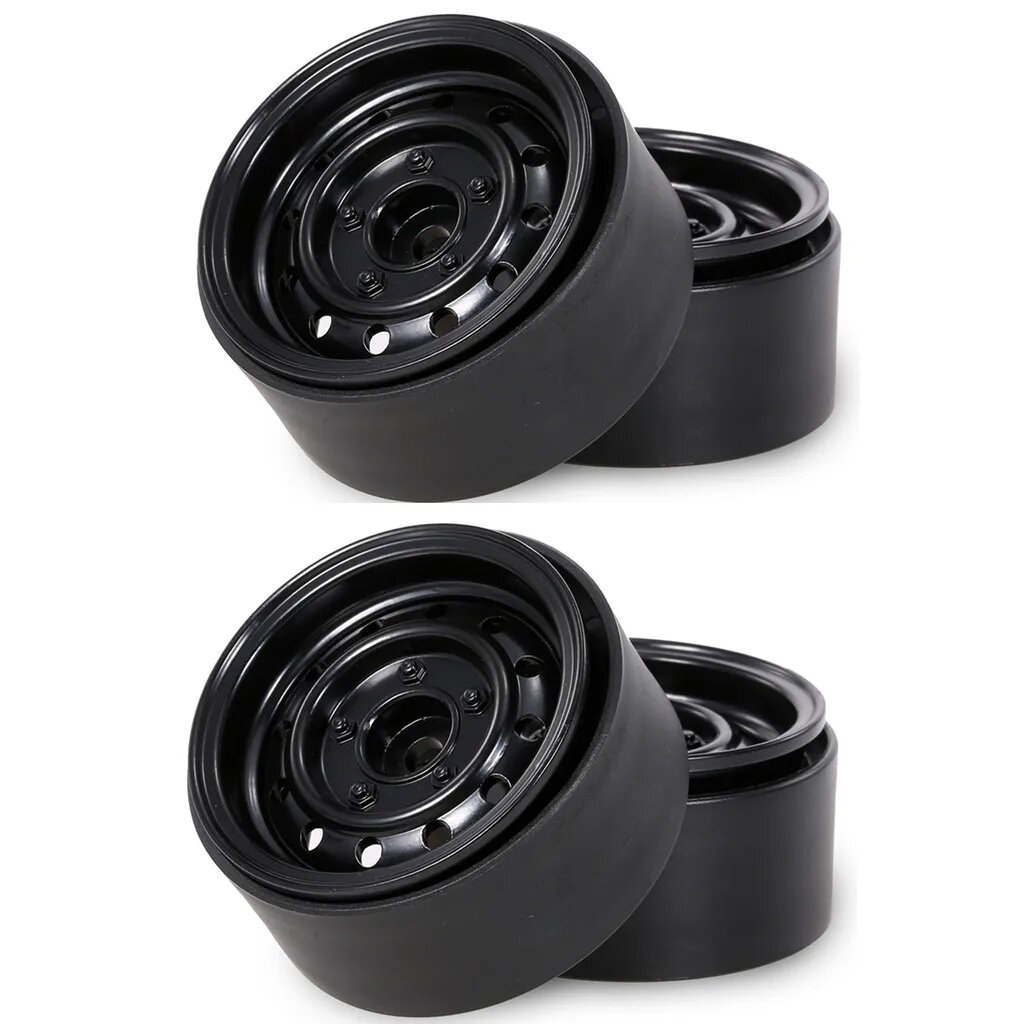 Колеса RC 1/10 Deep Dish черные 1.9" (4 шт)