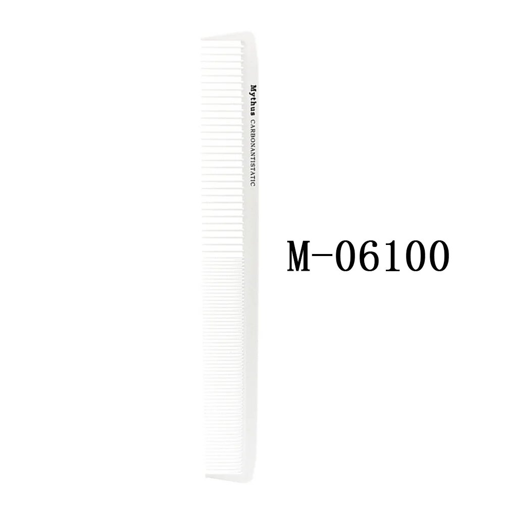 Happy Barber карбоновая расческа Mythus белая M-06100