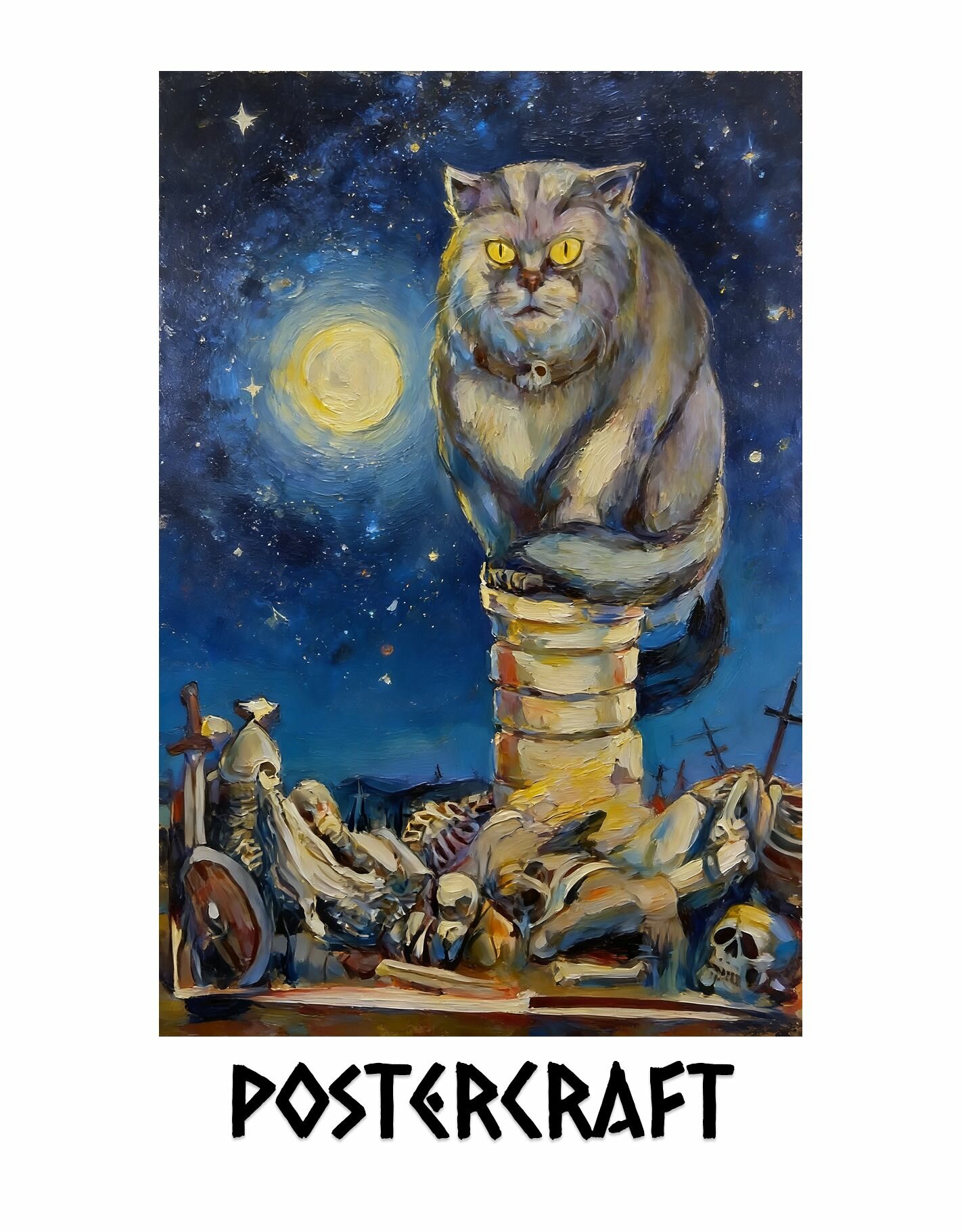 Постер "Кот Баюн" (Славянские Мифы) 29.7х42см, А3, глянцевый