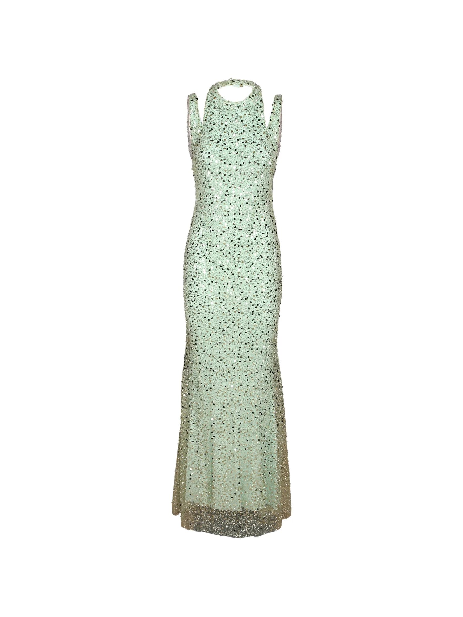 Платье Sequin-embellished pearl-embroidered dress