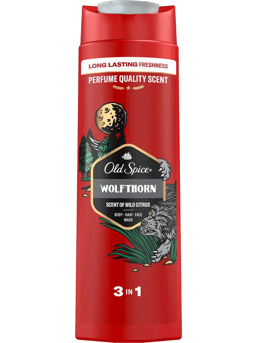 Гель для душа и шампунь мужской OLD SPICE Wolfthorn, 400мл