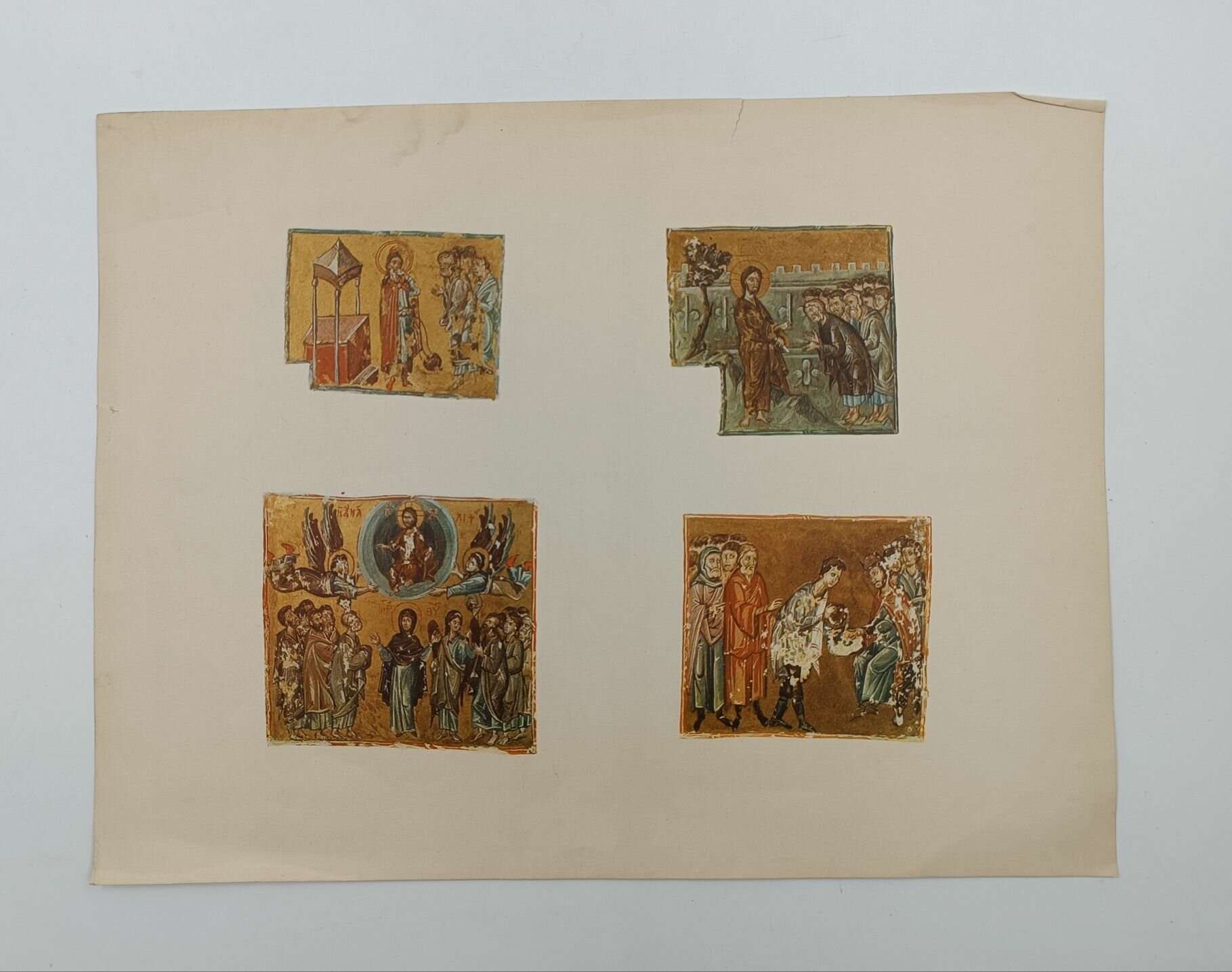 Хромолитография из неустановленного издания. "Фрагменты фресок". До 1917. 37,5х29 см