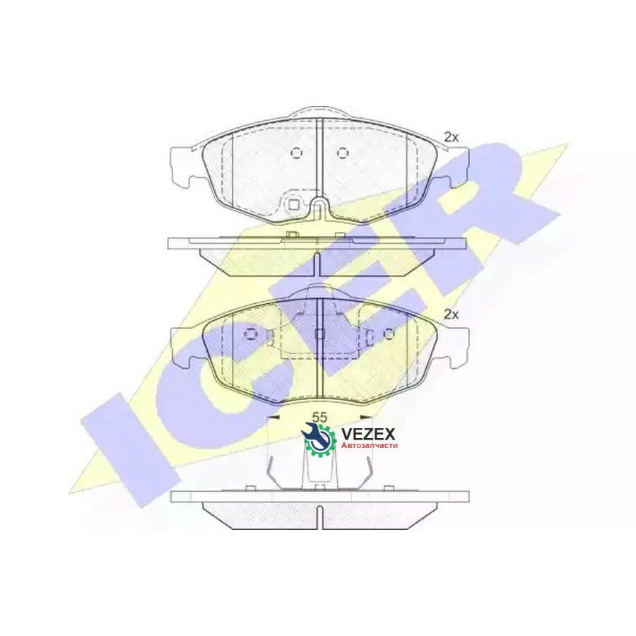ICER 181559 Колодки дисковые передние