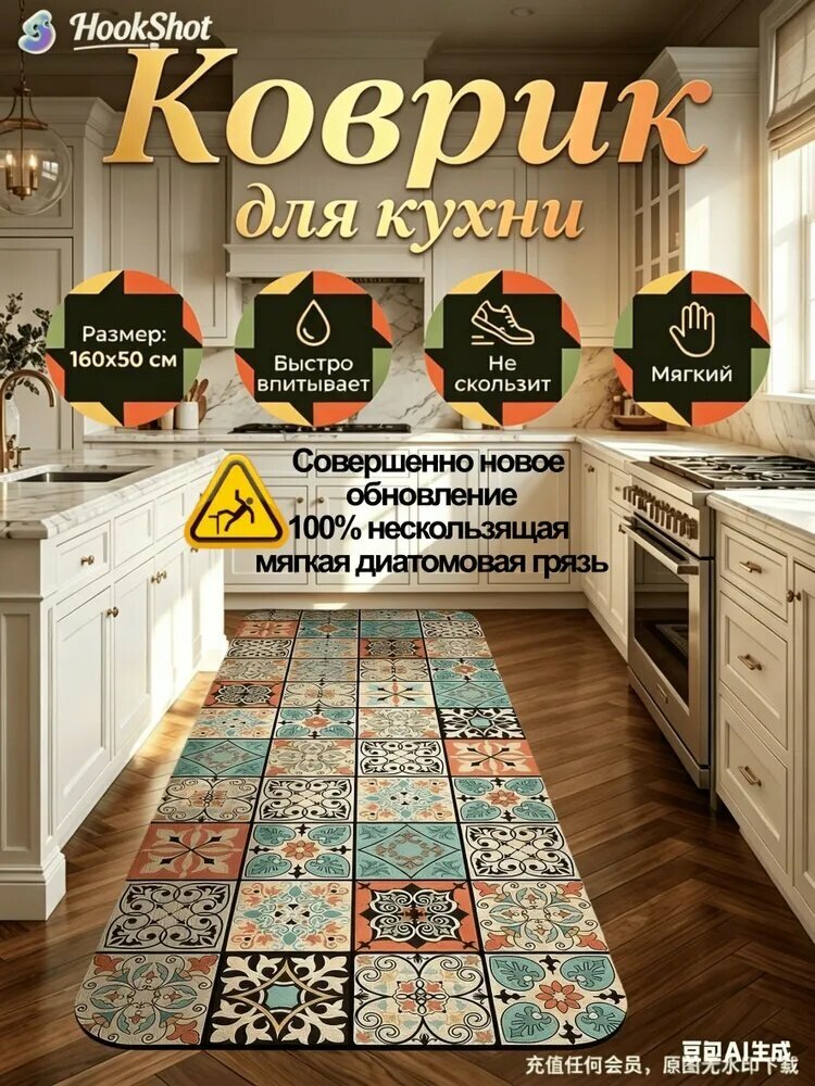 Коврик для кухни 50x160 см