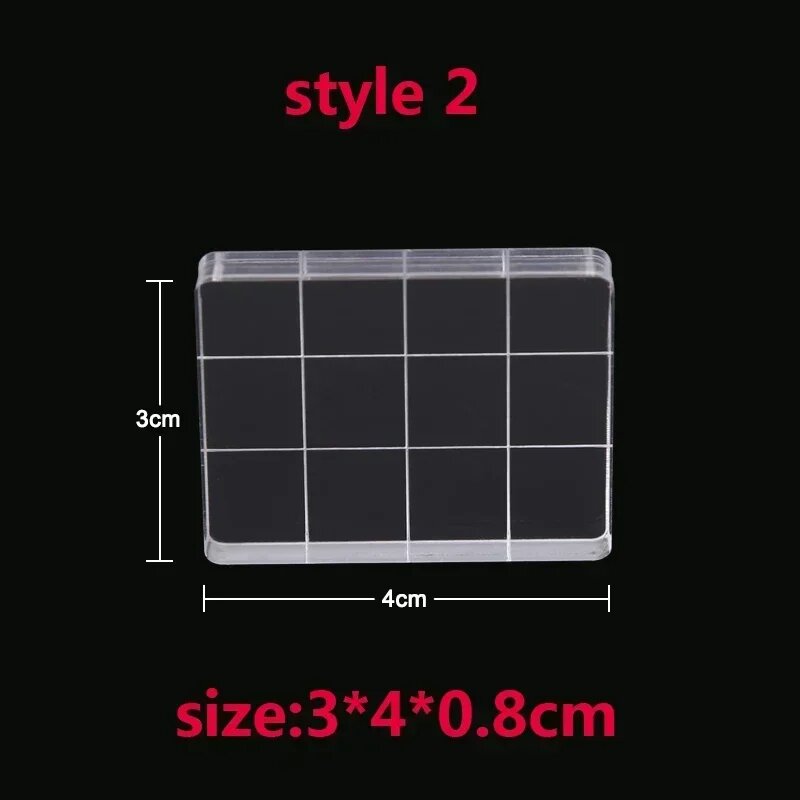 Прозрачный акриловый блок для штампов 9 дюймов Style 2