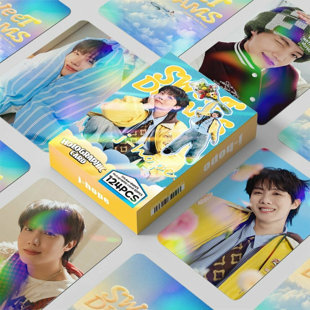KPOP 124pcs/Box BTS SOLO J-HOPE голографические фотокарточки SWEET DREAMS KPOP лазерные LOMO карты