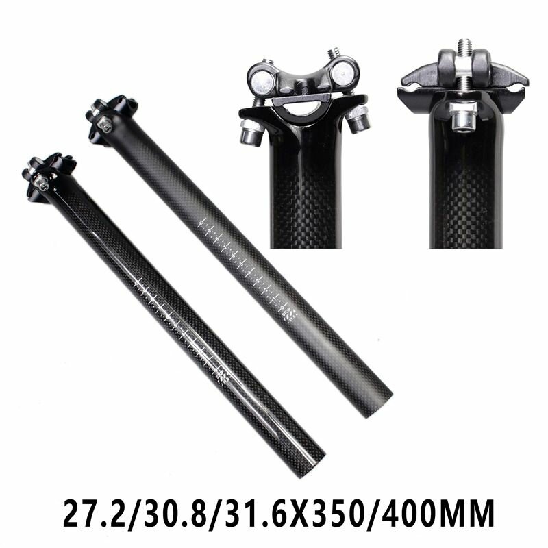 Карбоновый подседельный штырь TOSEEK ZFOne 27,2/31,6 мм матово-черный для MTB/шоссейного велосипеда