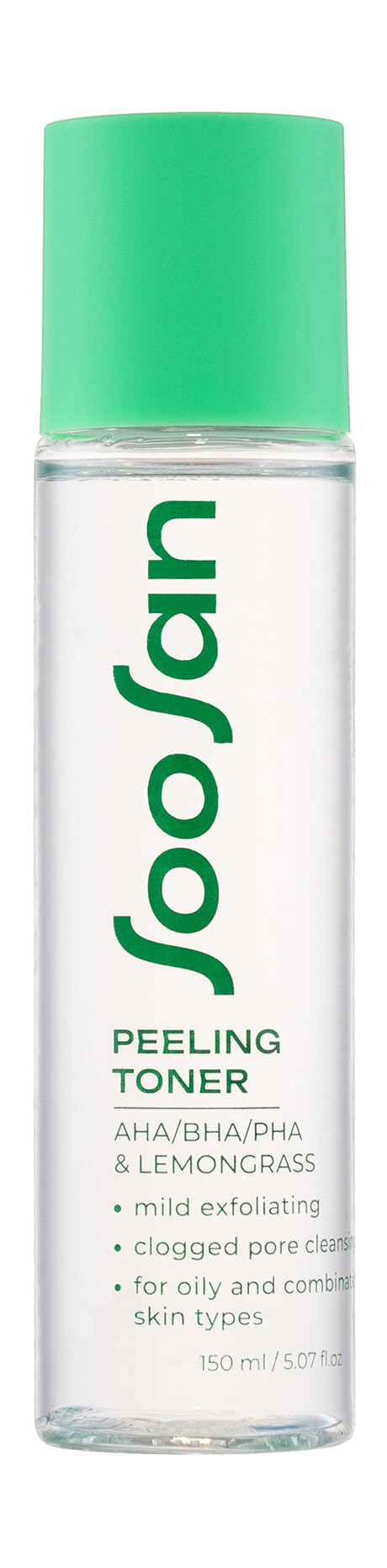 SOOSAN Тонер для лица AHA BHA PHA & Lemongrass отшелушивающий, 150 мл