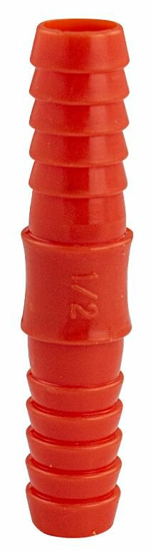 Штуцер соединительный 1/2"х1/2" (15х15мм), из АБС пластика, цвет оранжевый