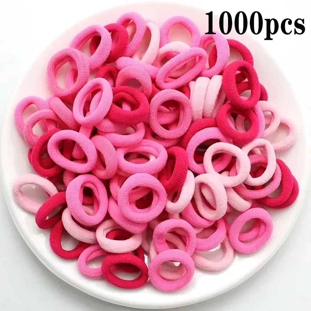 Резинки для волос розовые нейлоновые D2-1000PCS 1000 шт