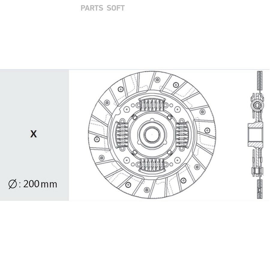 VALEO PHC KD-22 Диск сцепления Kia Spectra Rio Shuma 95- ()
