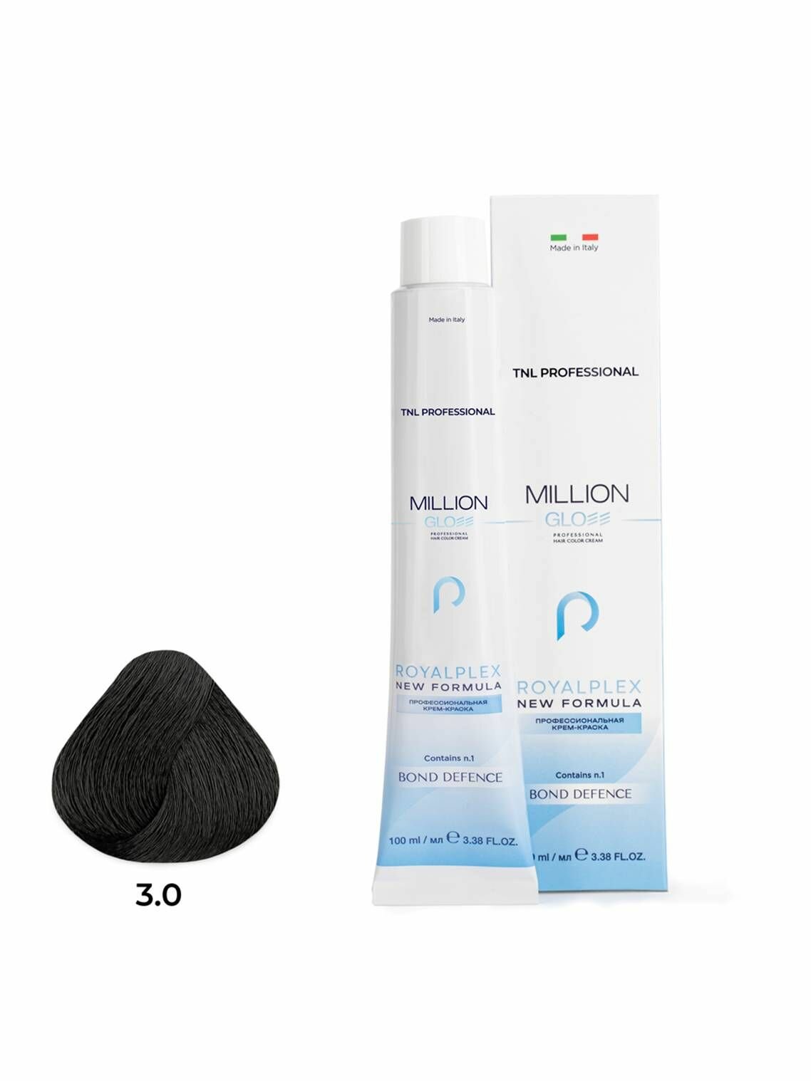 Крем-краска для волос TNL Professional Million Gloss оттенок 3.0