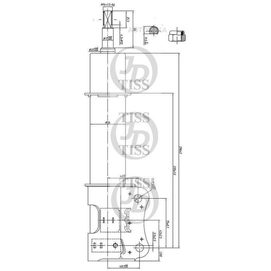 Стойка газомасляная передняя правая /334139/ JUST DRIVE JAS0178 SUZUKI Vitara (ET, TA, TD) AWD 90-, X-90 (EL) 96-, Escudo 96-, SE416 96-, SV420 96-, SV620 96-, Santana 89-;