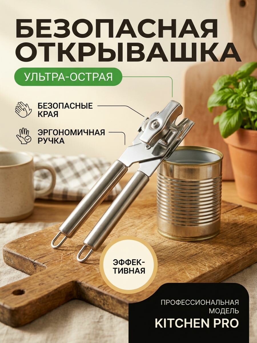 Открывашка для банок консервных / Консервный нож / Открывалка металическая
