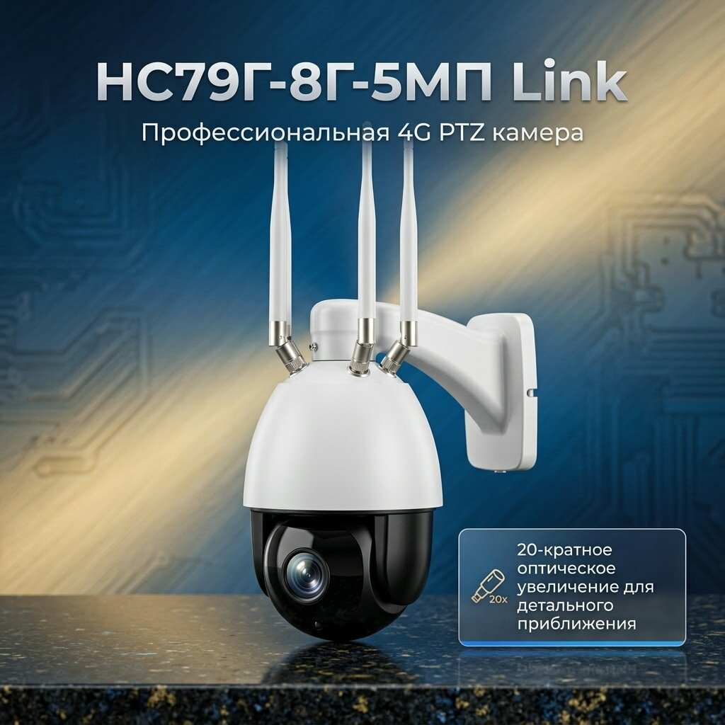 Link-НС79Г-8Г-5МП уличная 4G камера наблюдения с записью SD