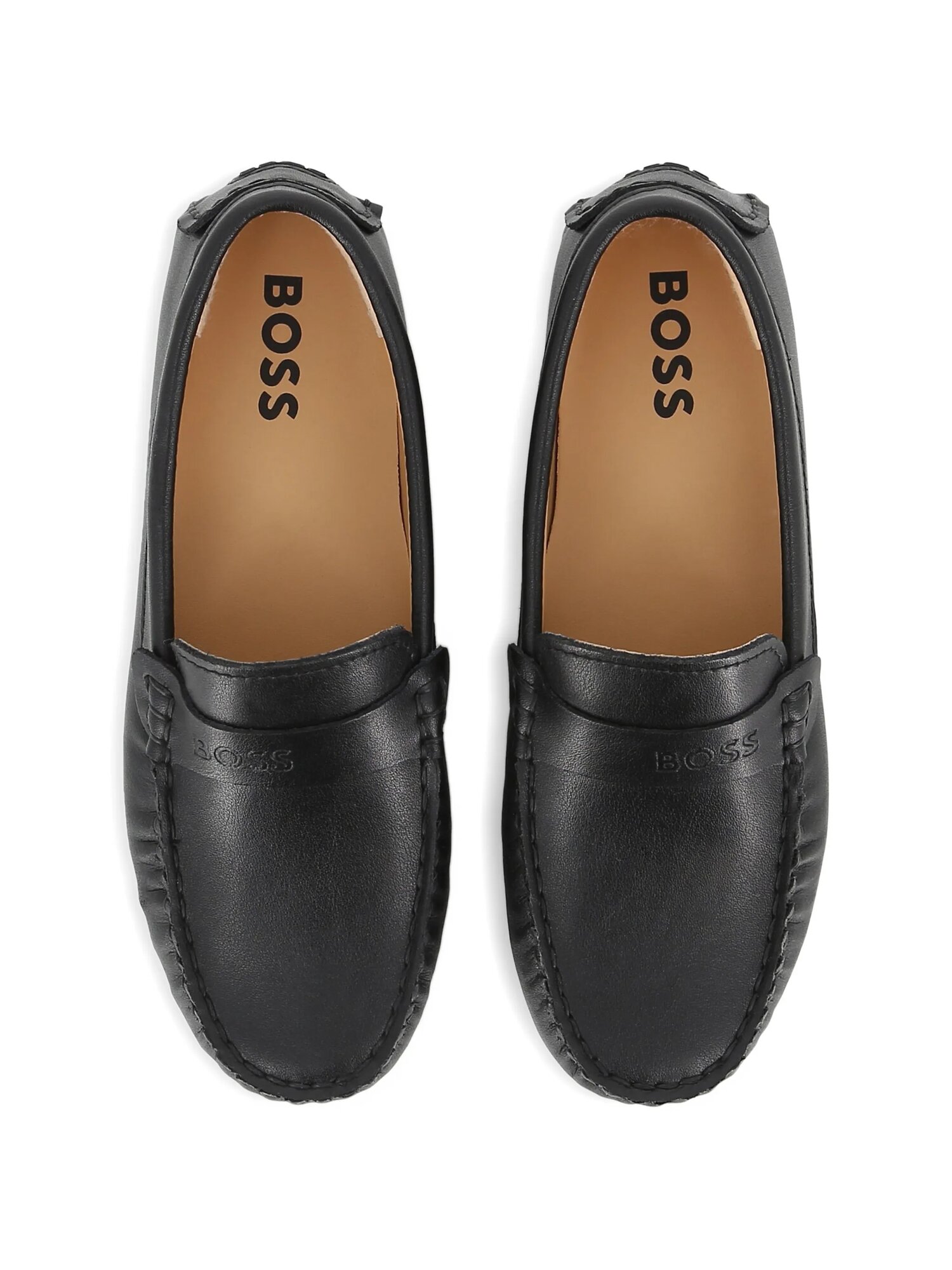 Туфли BOSS Logo-embossed loafers, размер 41, , черный — фото 1