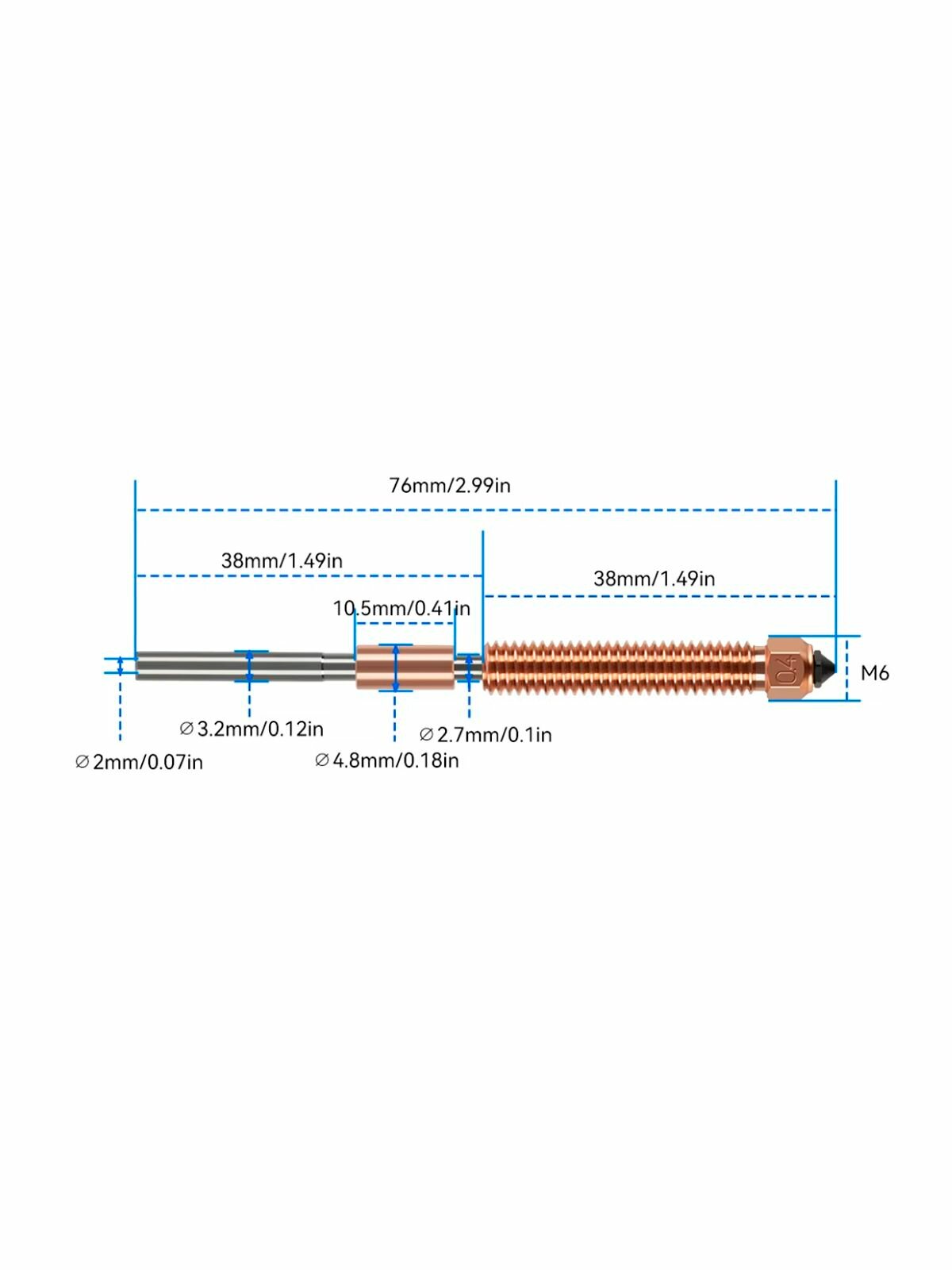 Сопло/Hotend 0.8 для 3D принтера Creality K2PLUS/K2PRO/K2/ K2 Combo — фото 1