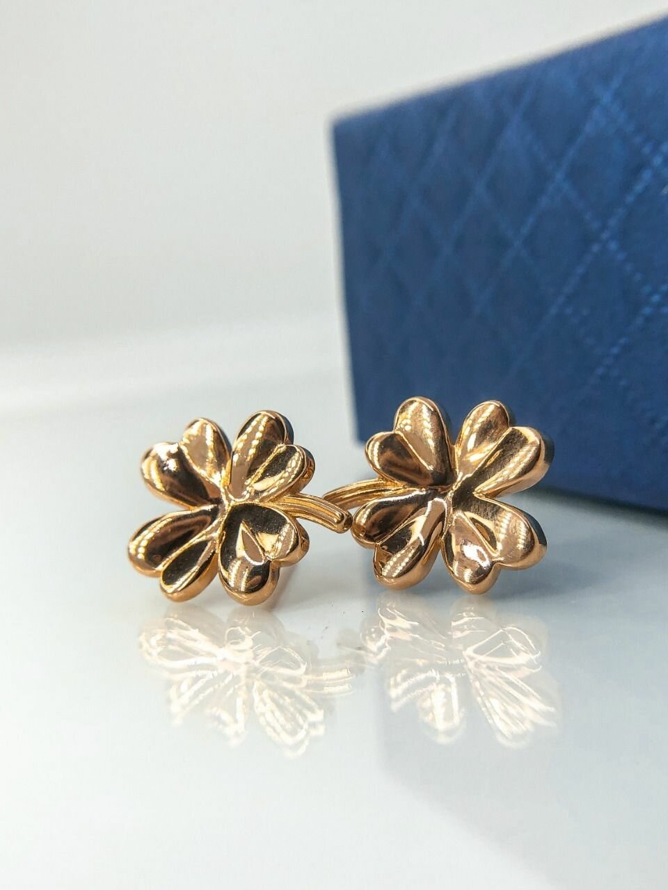 Серьги пусеты MSJewellery, серебро, 925 проба, , золотой — фото 1