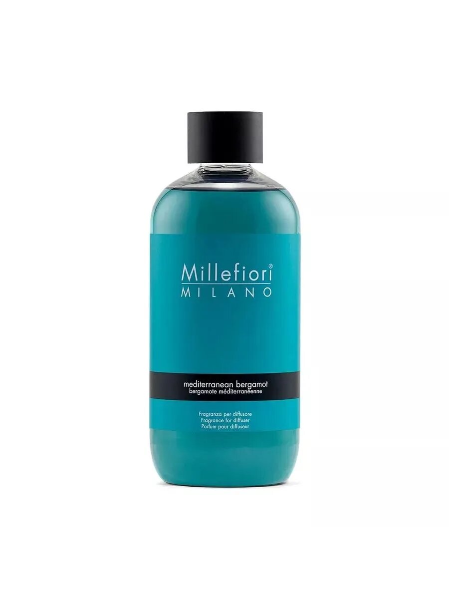 Ароматический диффузор Millefiori Milano Natural Mediterranean Bergamot Средиземноморский бергамот 250мл (запаска)