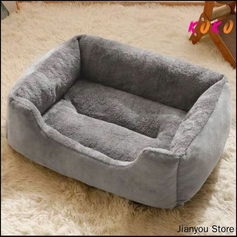 Утепленный домик-лежанка для собак и кошек, мягкий, размер 430*300 мм (XS)