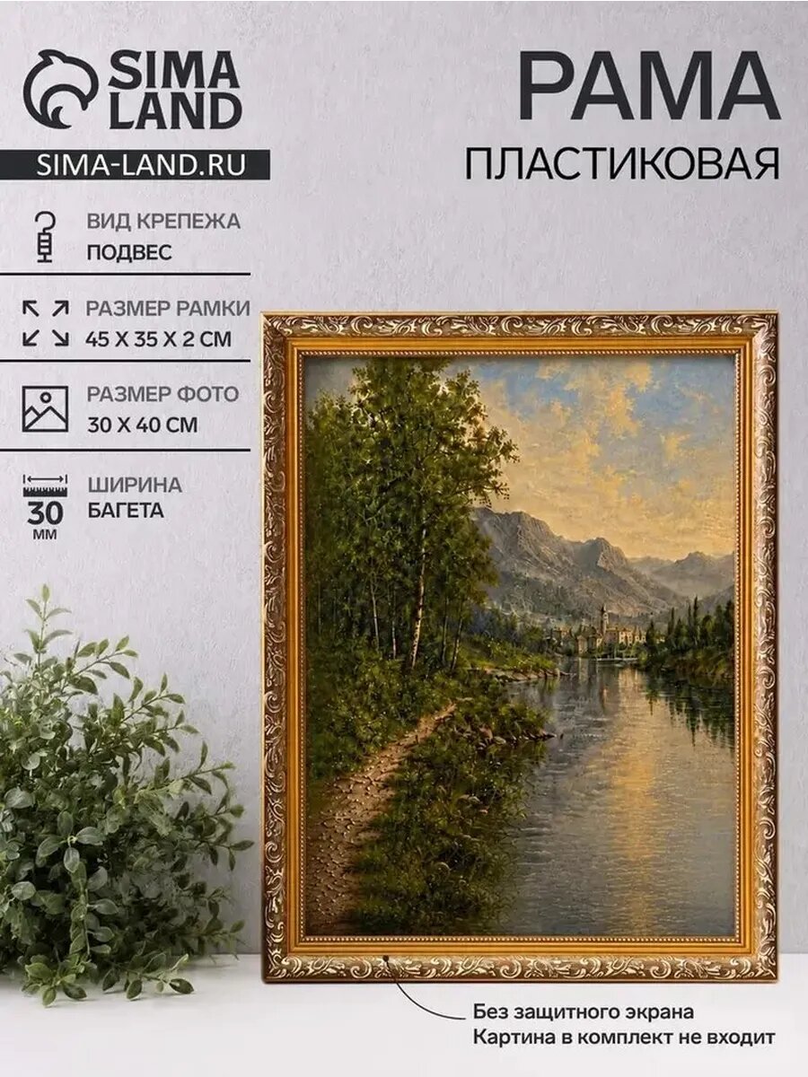 Элегантная рамка для картин и зеркал 30x40 см