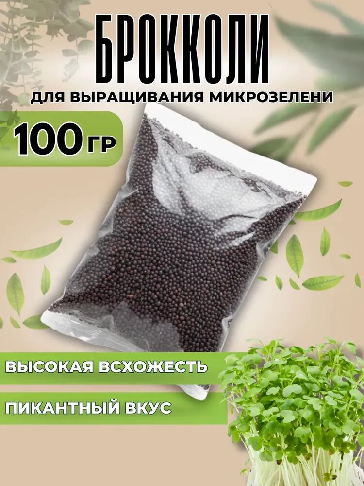 Семена брокколи Рапини для микрозелени 100 грамм