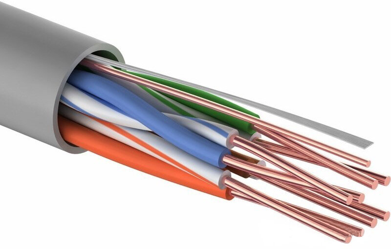 Кабель REXANT витая пара, UTP, 4PR, 24AWG, CAT5e, наружный, OUTDOOR, бухта 305м 01-0045