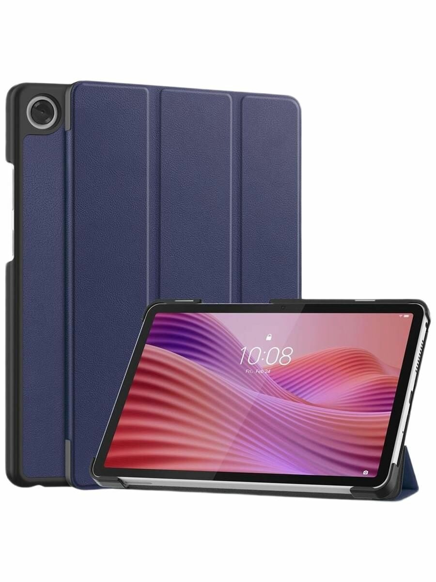 Чехол на Lenovo Tab One 8.7 / Tab K9 / TB305FU, 2025 года, 8.7 дюйма, умный с магнитом, темно-синий