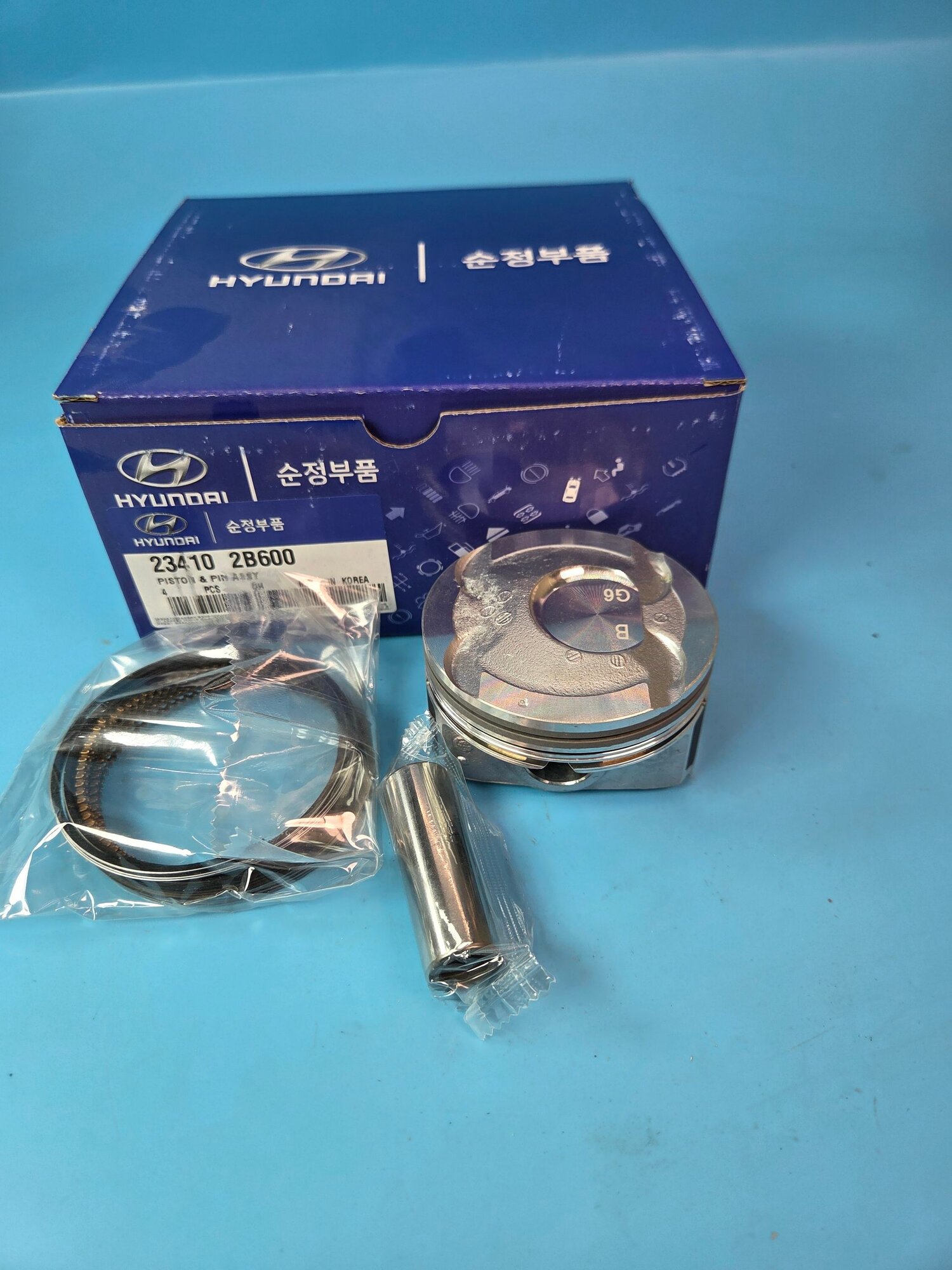 Поршевая STD (4 проточки) двигателя 1.6 G4FD 230412B600 (Hyudai i30/i40/ix35/ CRETA 1.6/Elantra MD 1.6/Tucson/Kia Sportage/ceed/Soul/Carens