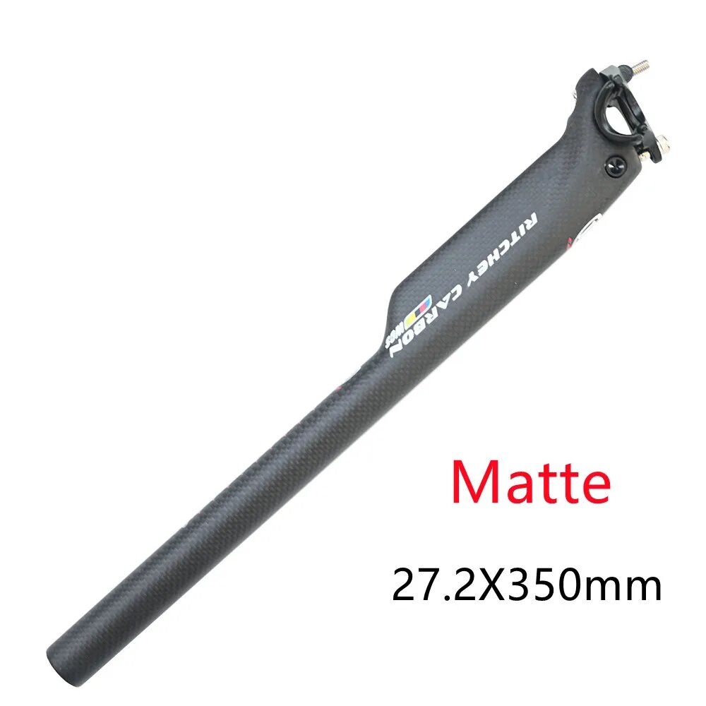 Матовый карбоновый подседельный штырь 27,2/30,8/31,6x350/400 мм Matte 27.2x350mm