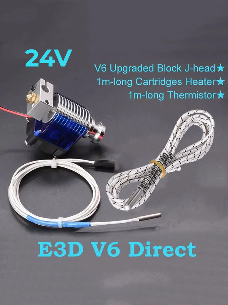 Хотенд E3D V6, 104GT, Direct, 24В, 1.75мм
