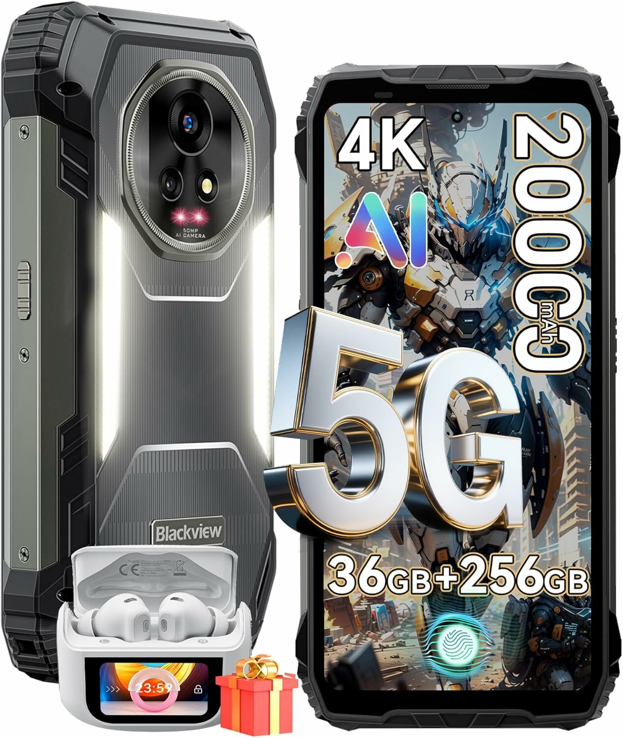 Blackview XPLORE 2, Android 15, 6,73-дюймовый AMOLED-дисплей, аккумулятор 20000 мАч, 36 ГБ + 256 ГБ