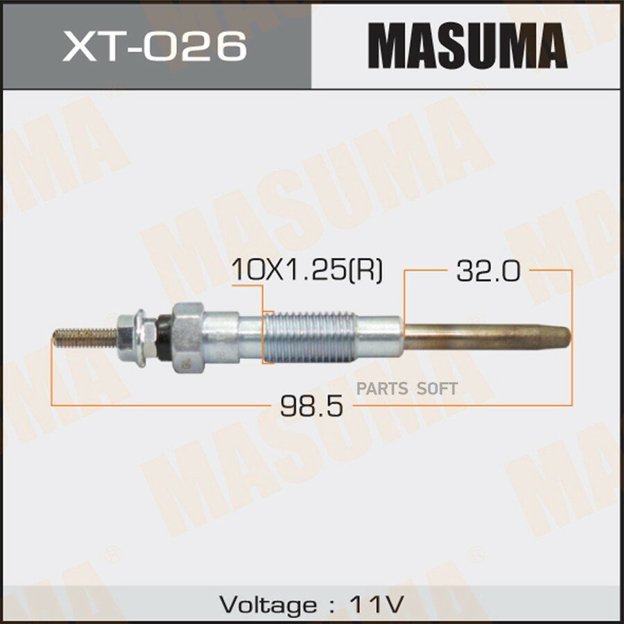 Свеча накаливания MASUMA XT-026 | цена за 1 шт