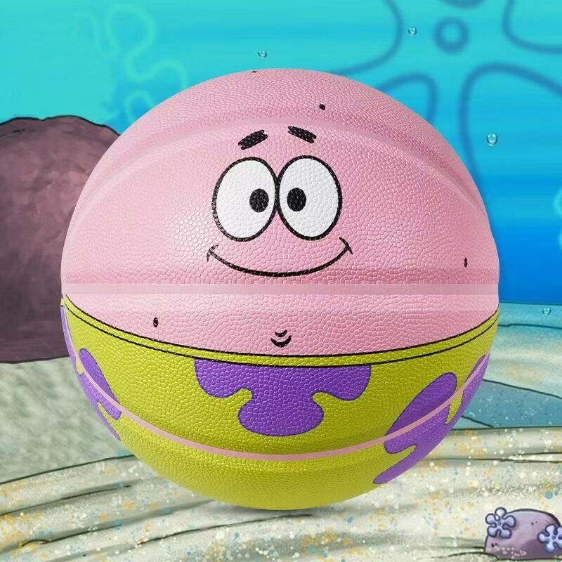 Баскетбольный мяч Patrick Star, Патрик Звезда, бутил, антискользящие полоски, 7 размер