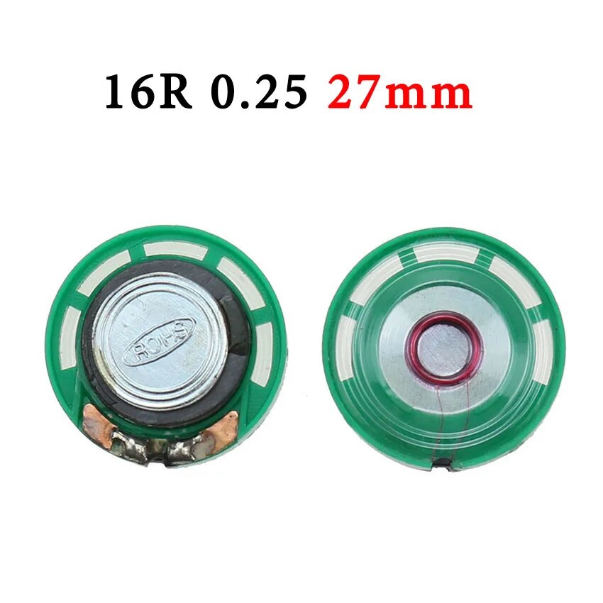 Cltgxdd ультратонкий динамик 8/16/32 Ом 16R 0.25W-27mm--1PCS