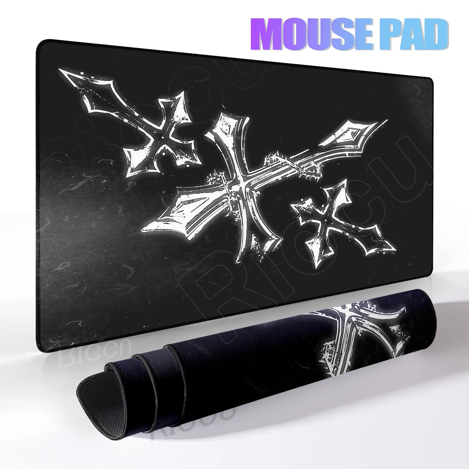 Riccu Коврик для мыши Cool Sword Art XXL черный резиновый 300x600x3MM, Black-4