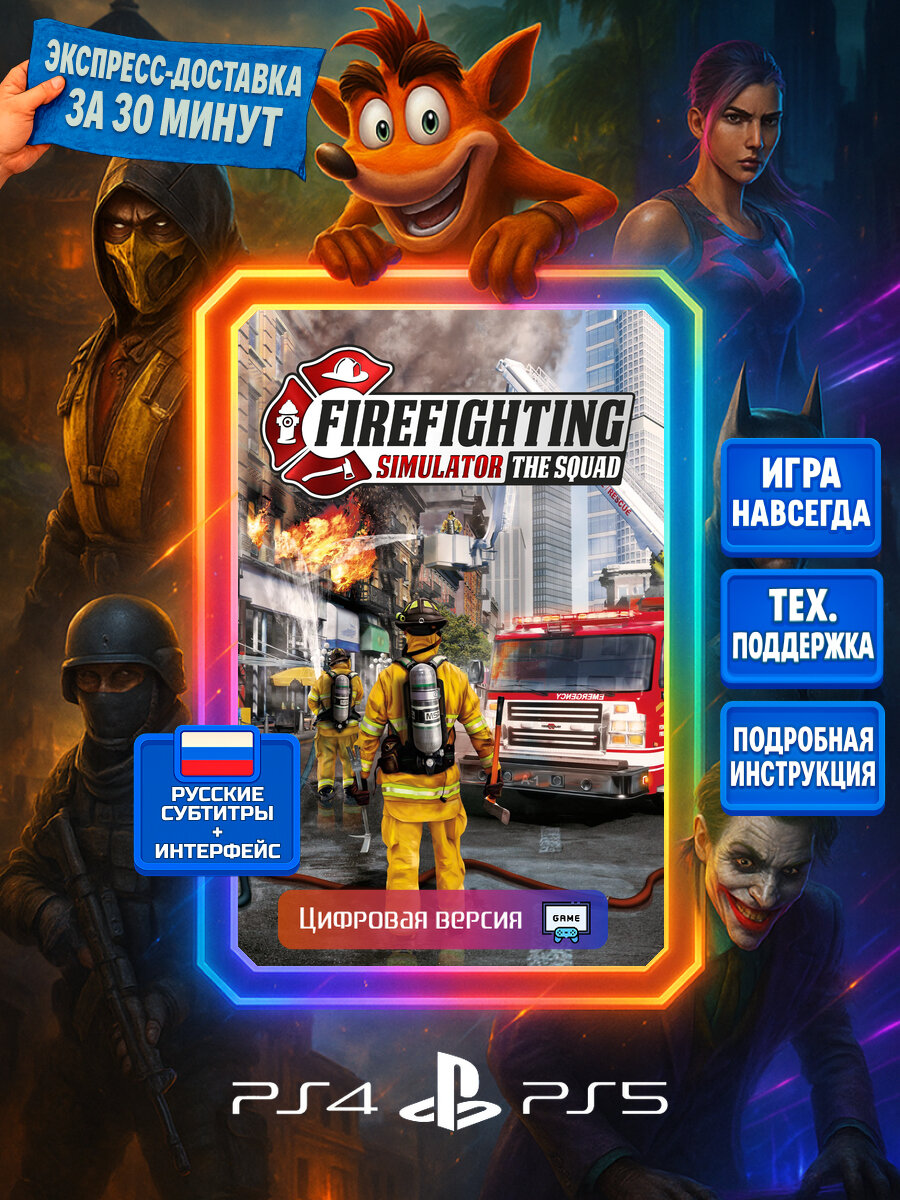Firefighting Simulator - The Squad PS4 & PS5 PS4/PS5 | Моментальная доставка | Русские субтитры и интерфейс | Имитация