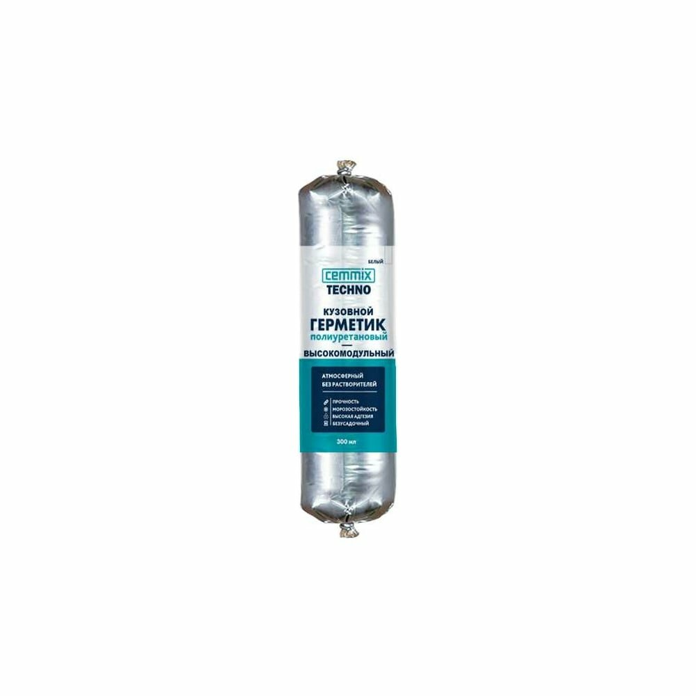 Полиуретановый герметик CEMMIX (кузовной; 300 мл; белый) G300W
