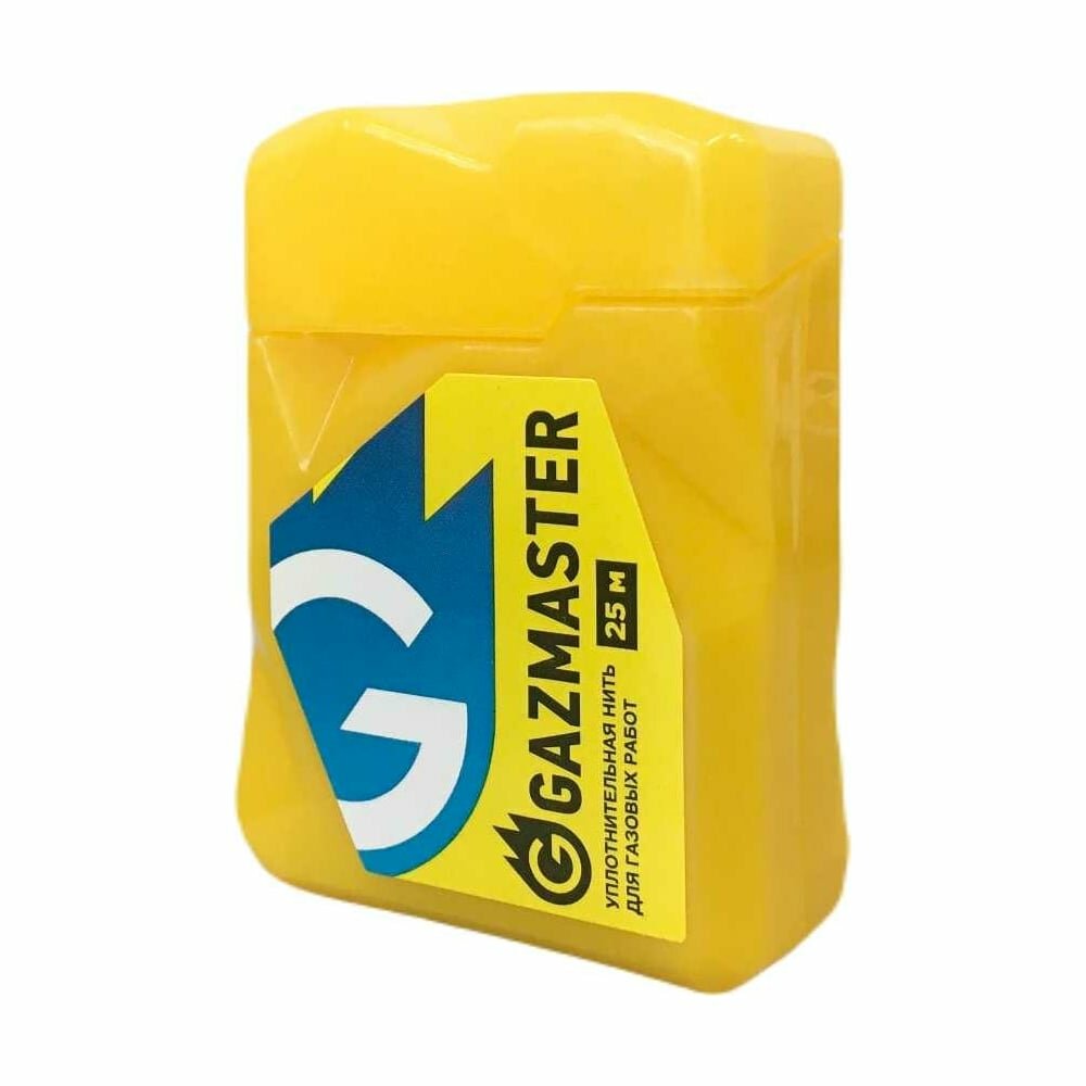 Газовая уплотнительная нить СантехМастер "GAZMASTER" 25 м, бокс, блистер 04160 4630009041603 — фото 1