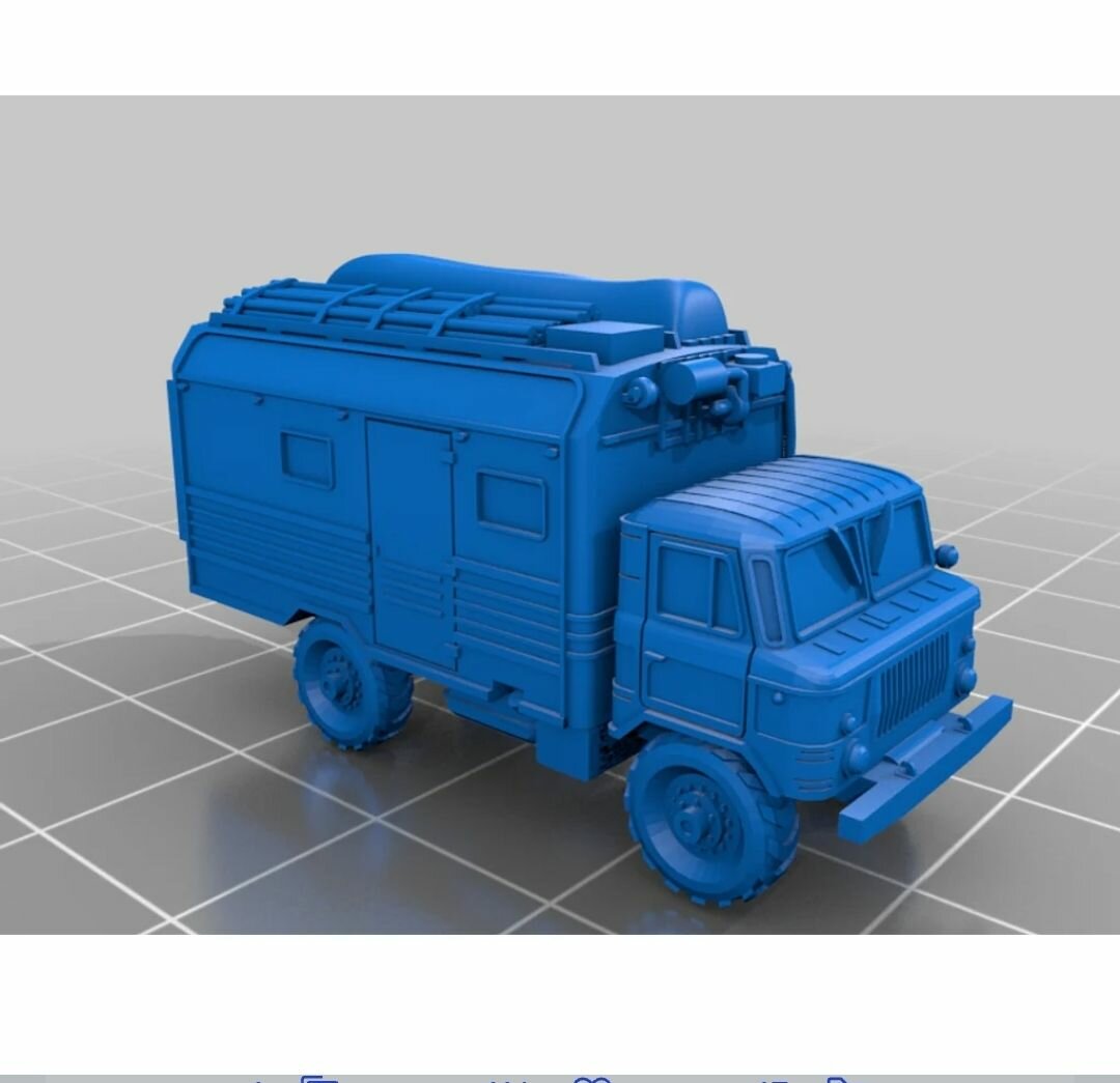 ГАЗ-66 АП-2. Мобильный госпиталь. Вариант 2. Масштабная модель 1:72.