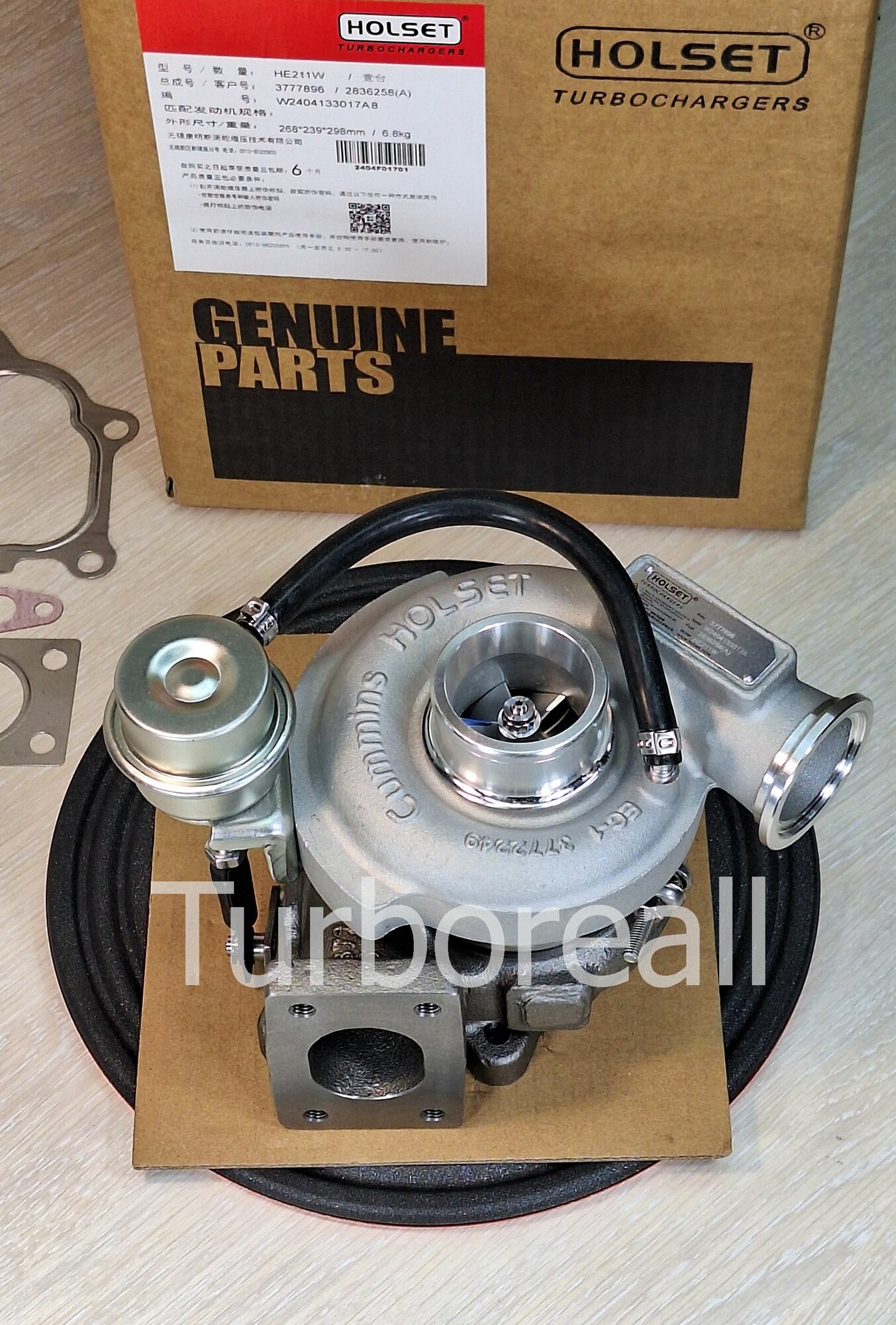 HE211W 3777896 / 2836258 турбина, Holset, Газель, Валдай, Foton, Паз, Газ