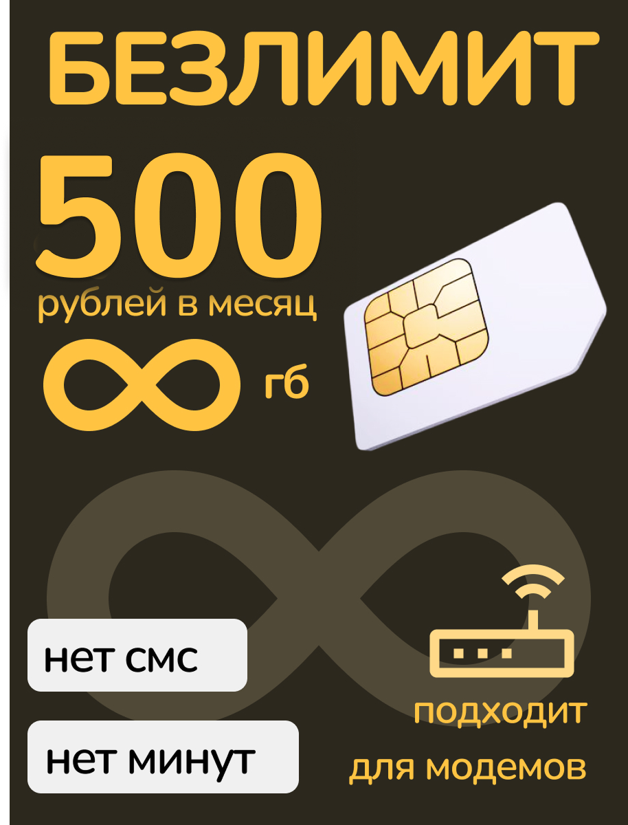 Безлимитный Интернет, без ограничений, тариф для телефона и смартфона, модема, камеры видеонаблюдения, планшета, роутера