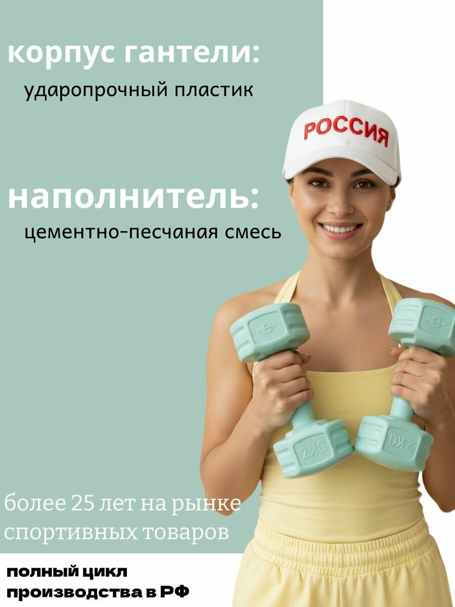 Гантели 2 кг 2 шт — фото 1