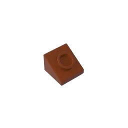 Конструктор GOBRICKS 1x1x2 наклонный, Коричневый (081)