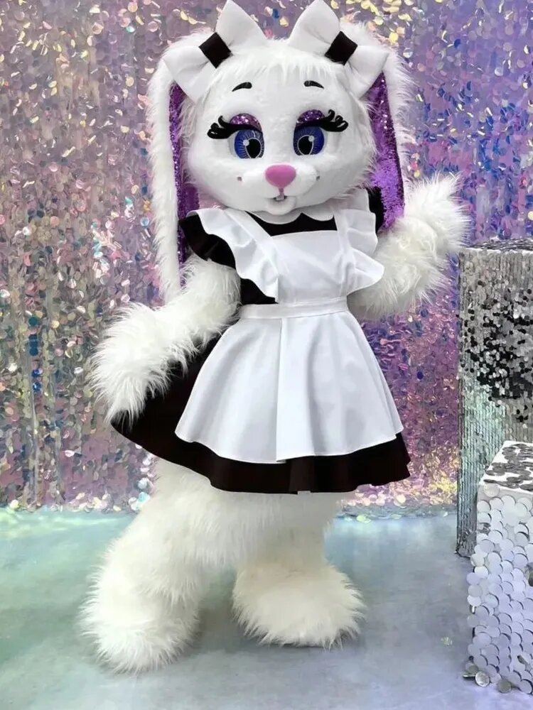 Карнавальный костюм, Ростовая кукла, mascot costume, Черно - белое платье кролика