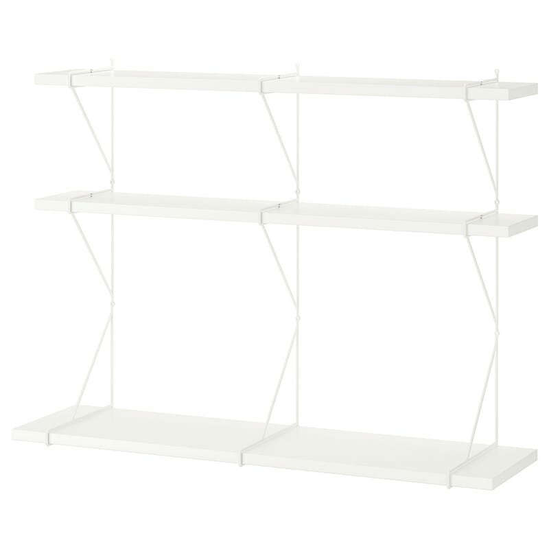 Полка IKEA bergshult/pershult, белый, 120x30x91 см 793.235.92