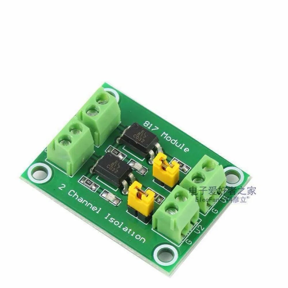 1 шт Модуль оптопарной развязки PC817 2 канала 3.3-24В для Arduino/STM32/ПЛК